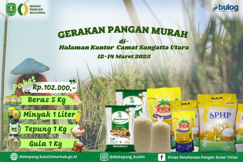 500 Paket Sembako Dijual di GPM Sangatta Utara, Beras SPHP Dibandrol ...